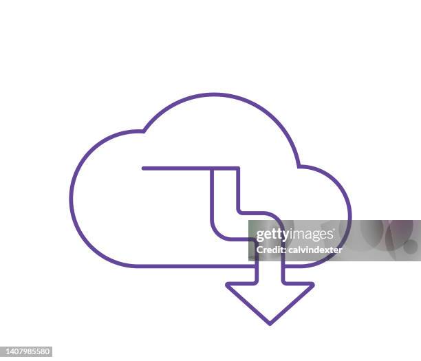 Cloud Computing Design With Editable Strokes High Res Vector Graphic