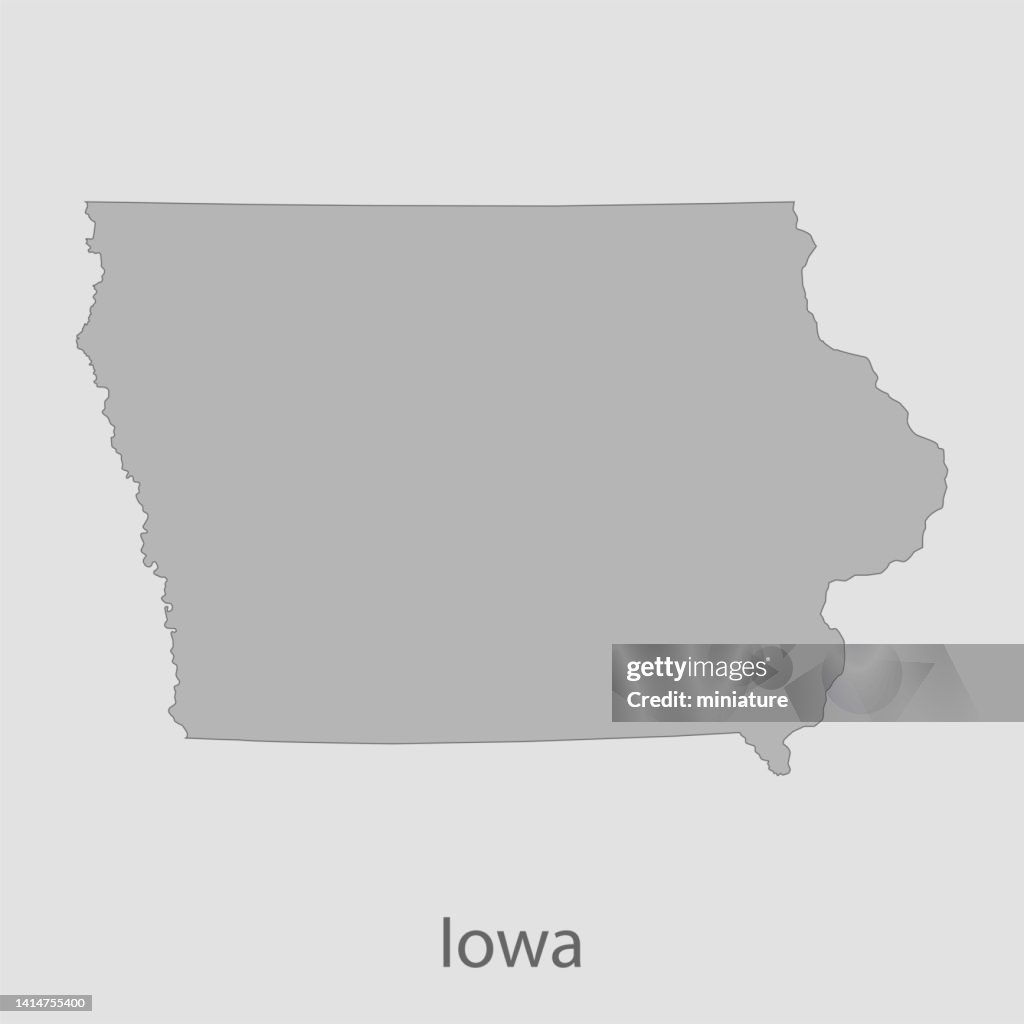 Iowa Map High Res Vector Graphic Getty Images
