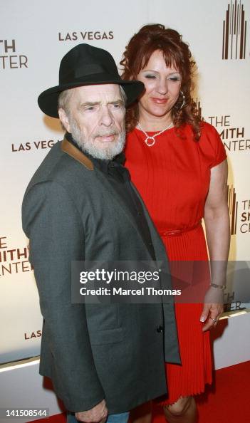 Musician Merle Haggard And Wife Theresa Ann Lane Are Seen Arriving
