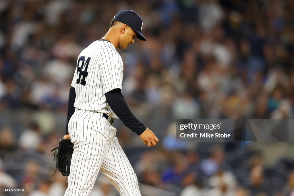 Albert Abreu Of The New York Yankees Reacts In The Seventh Inning News Photo Getty Images