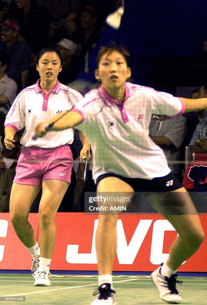 Korean Badmiton Players Yim Kyung Jin Looks At Her Partner Lee Hyo News Photo Getty Images