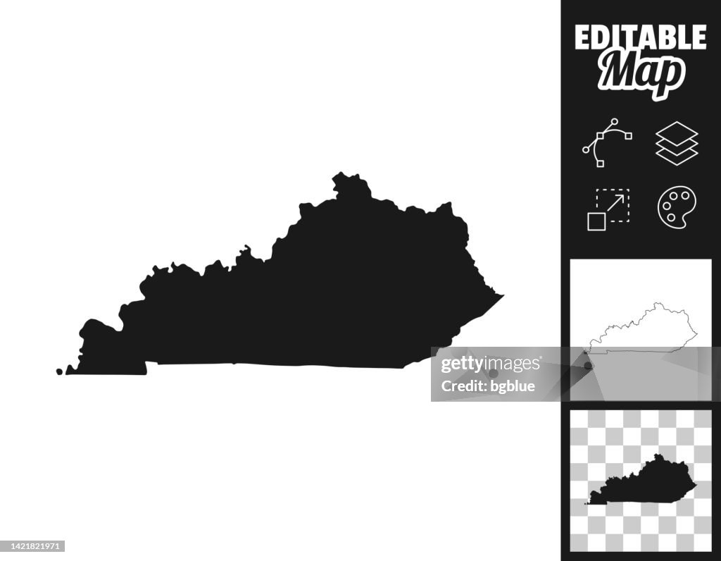 Kentucky Maps For Design Easily Editable High-Res Vector Graphic ... Kentucky Maps For Design Easily Editable High-Res Vector Graphic ...