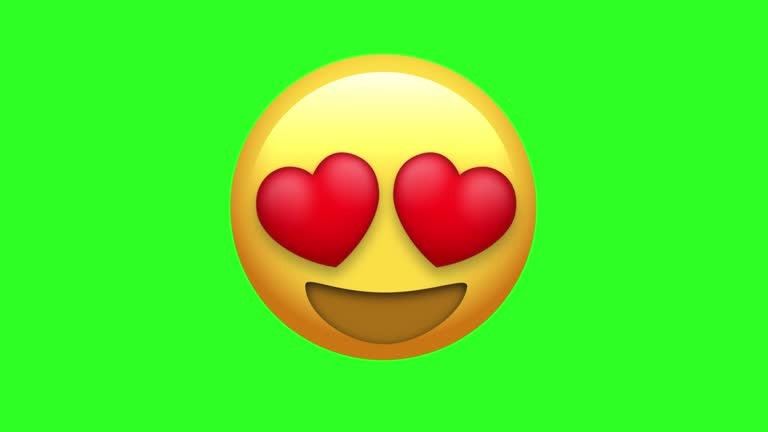 Animated Heart Eyes Emoji Seamless Loopable 4k Cartoon Emoji Face