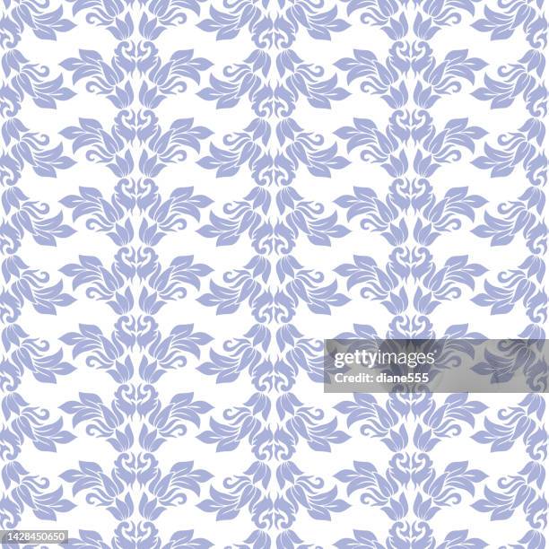 Victorian Floral Wallpaper Seamless Background High Res Vector Graphic