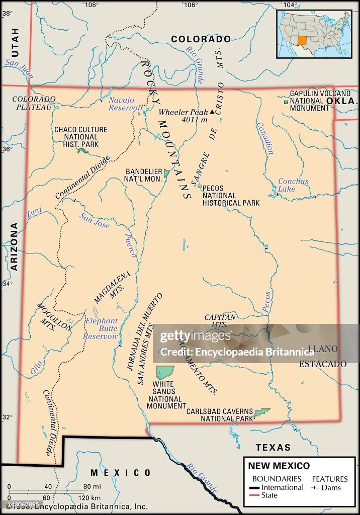 Physical Map Of New Mexico, Physical Map Of The State Of New Mexico ... Physical Map Of New Mexico, Physical Map Of The State Of New Mexico ...