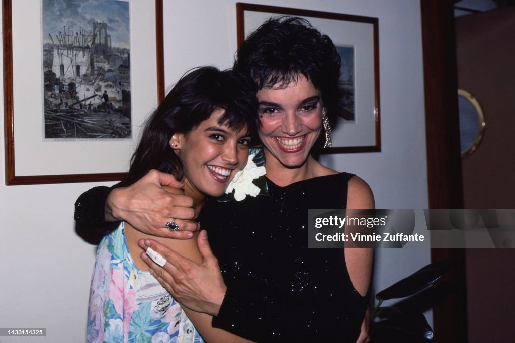 Phoebe Cates and Brooke Adams embracing, United States, circa 1980s ... Phoebe Cates and Brooke Adams embracing, United States, circa 1980s ...