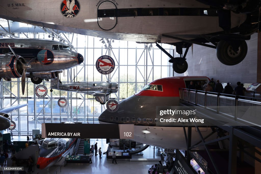 Aircrafts Are On Display At The Smithsonian National Air And Space