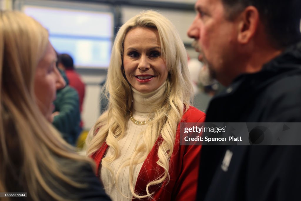 Republican U.S. Senate candidate Kelly Tshibaka meets with voters at ... Republican U.S. Senate candidate Kelly Tshibaka meets with voters at ...