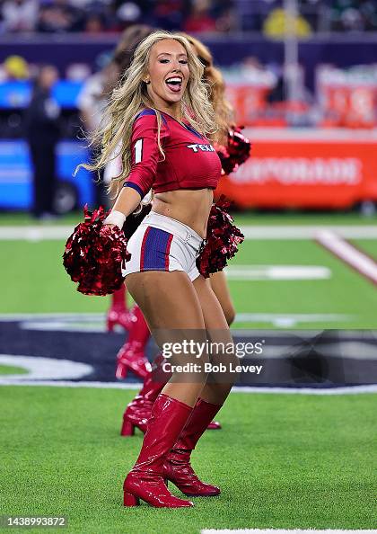Houston Texans Cheerleaders Perform As The Philadelphia Eagles Play