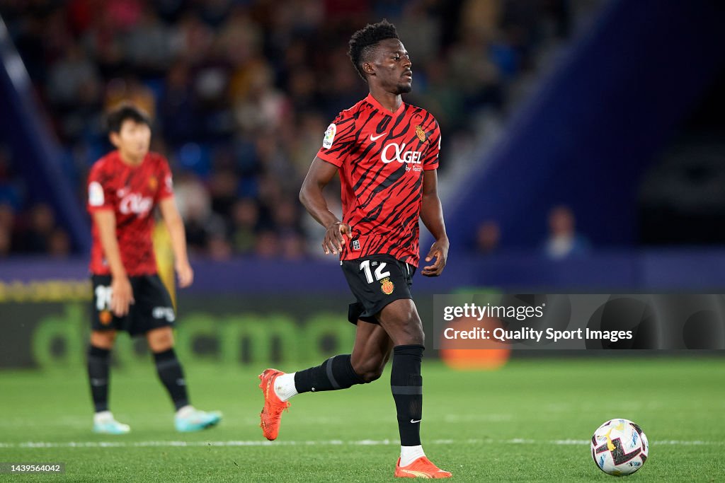 Iddrisu Baba Mohamed of RCD Mallorca in action during the LaLiga ... Iddrisu Baba Mohamed of RCD Mallorca in action during the LaLiga ...