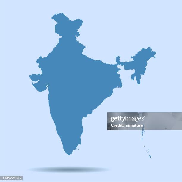 Political Map Of India High Res Illustrations Getty Images