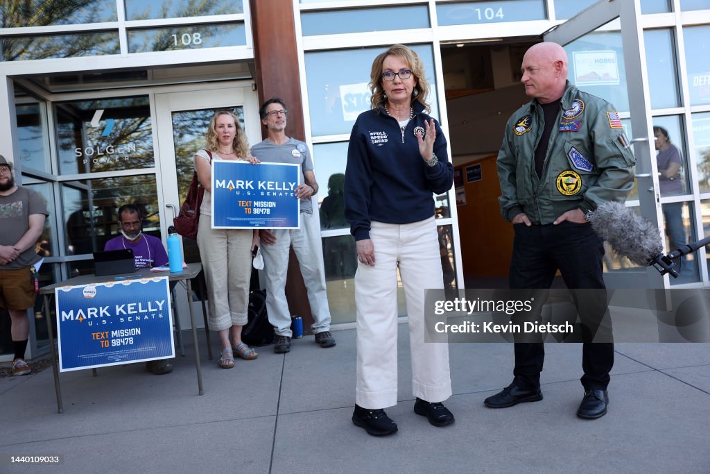 U S Sen Mark Kelly And His Wife Former Rep Gabby Fords Talk To