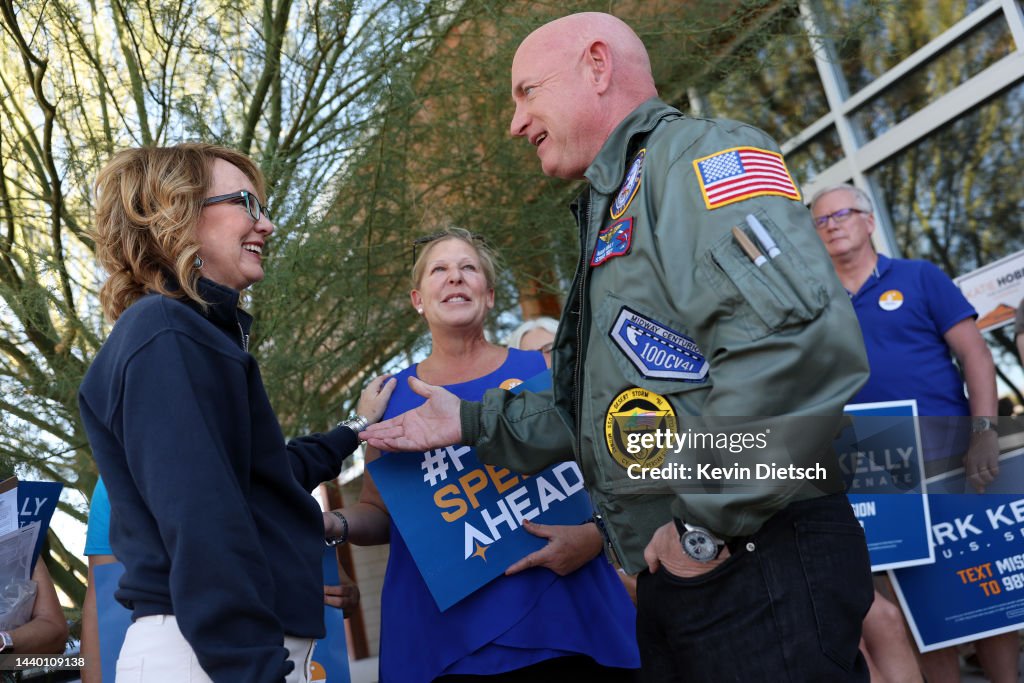 U S Sen Mark Kelly And His Wife Former Rep Gabby Fords Talk To