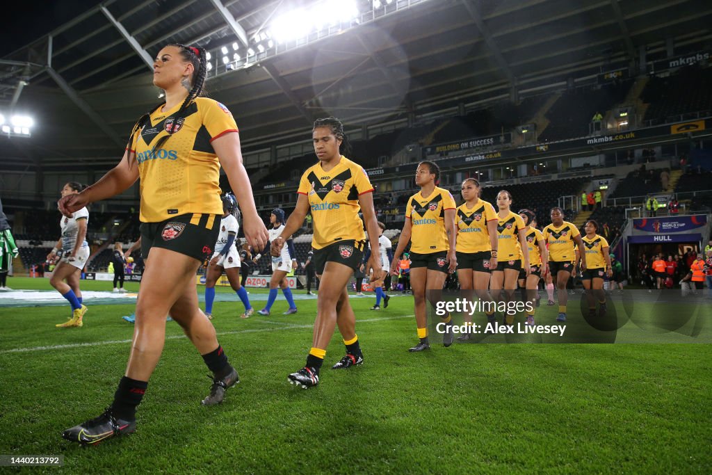 The Players Of Papua New Guinea Women Walk Out For The Womens Rugby News Photo Getty Images
