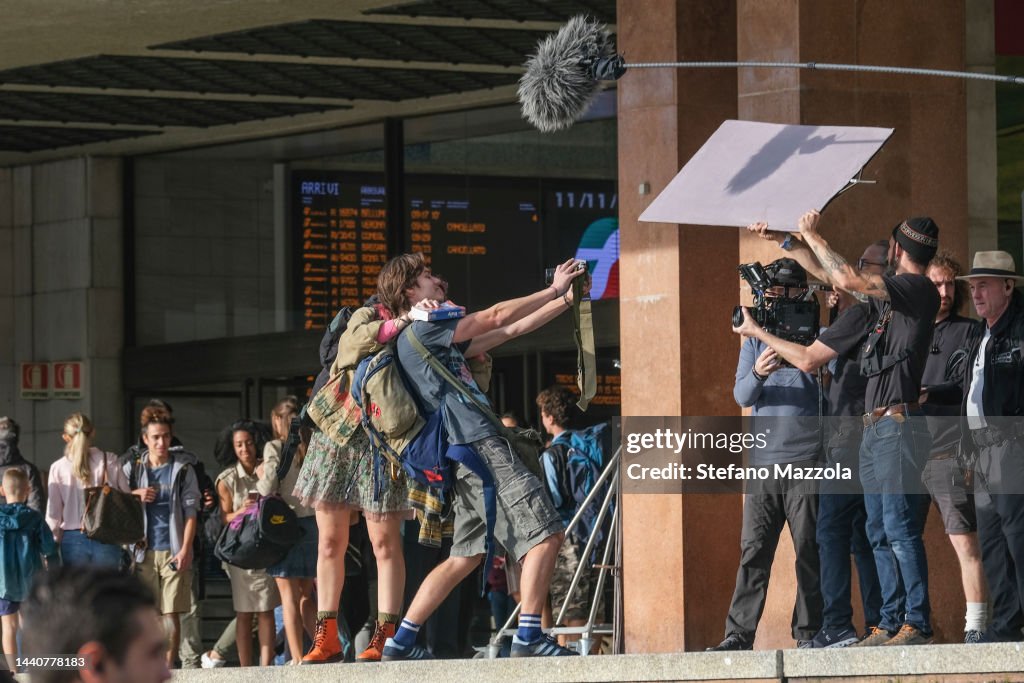British actress Liv Hill and British actor Louis Partridge take a ... British actress Liv Hill and British actor Louis Partridge take a ...