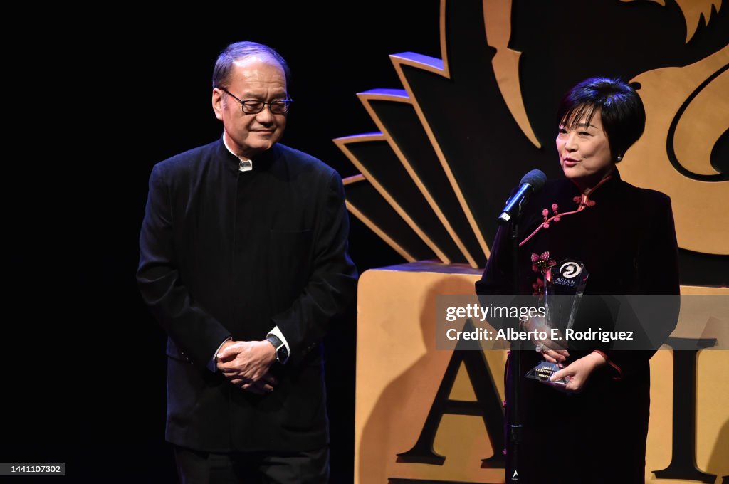 Omar Lee And Christine Lee Attend The Asian Hall Of Fames Induction