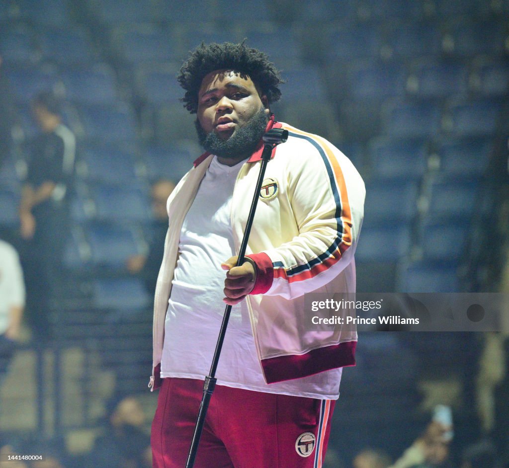 Rapper Rod Wave Performs Onstage During The Beautiful Mind Tour