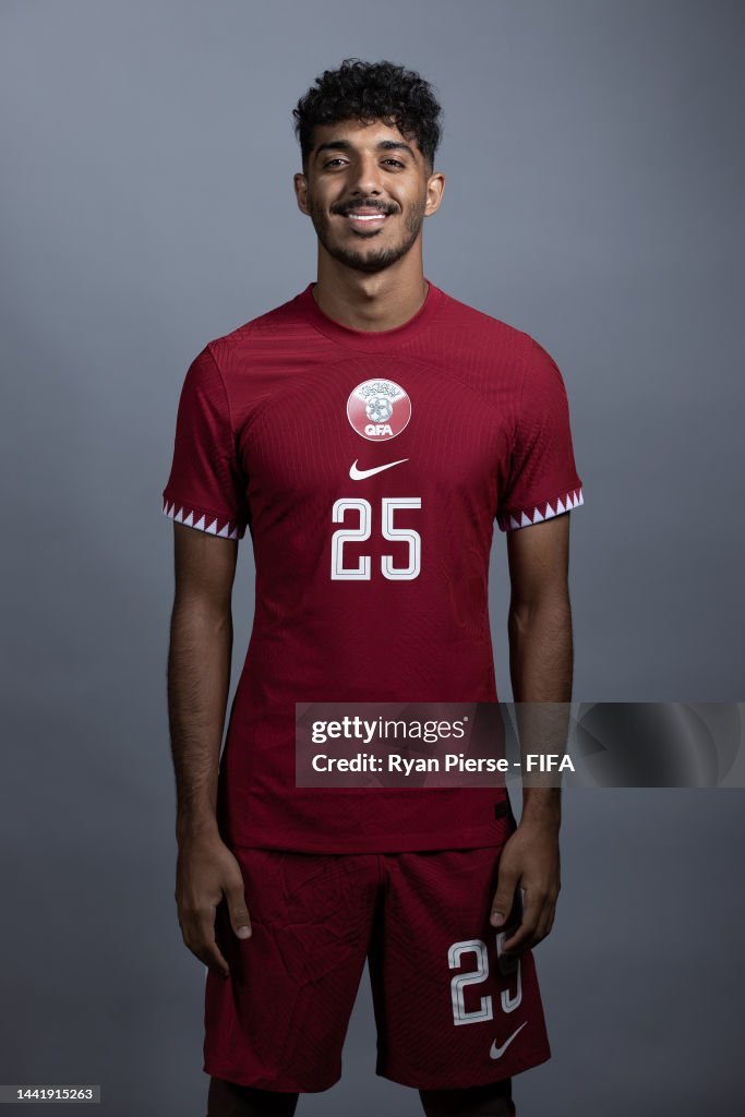 Jassem Gaber Of Qatar Poses During The Official Fifa World Cup Qatar