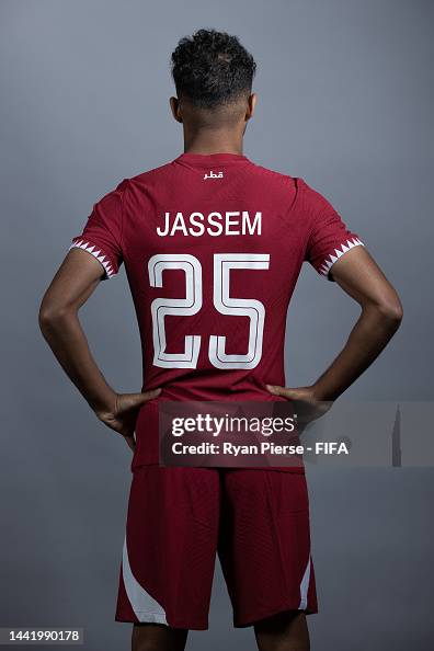 Jassem Gaber Of Qatar Poses During The Official Fifa World Cup Qatar