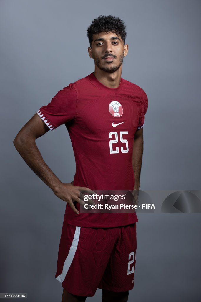 Jassem Gaber Of Qatar Poses During The Official Fifa World Cup Qatar