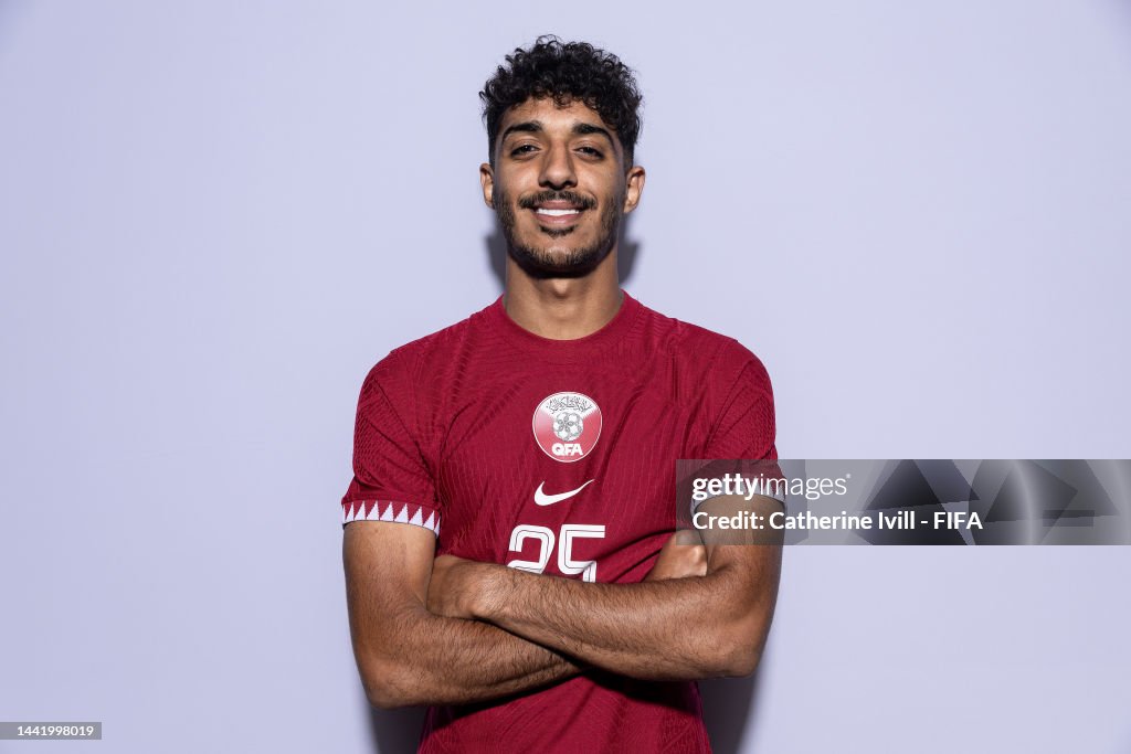 Jassem Gaber Of Qatar Poses During The Official Fifa World Cup Qatar