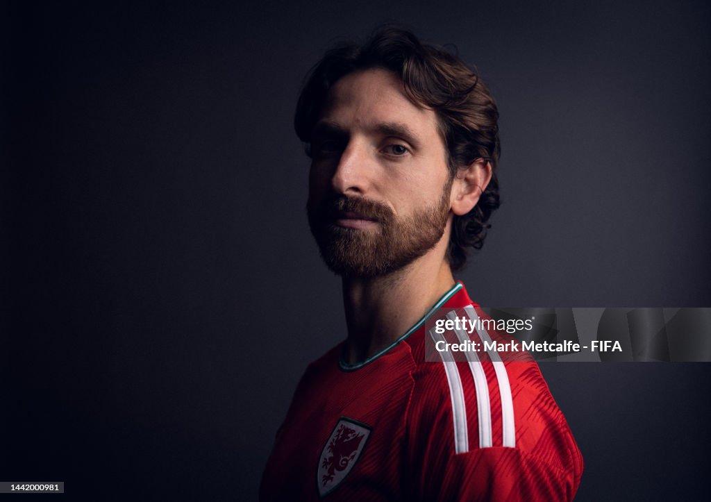 Joe Allen Of Wales Poses During The Official Fifa World Cup Qatar