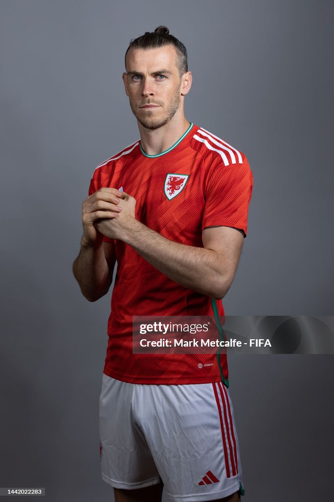 Gareth Bale Of Wales Poses During The Official Fifa World Cup Qatar
