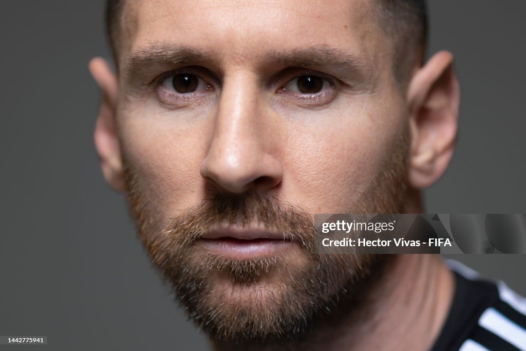 Lionel Messi Of Argentina Poses During The Official Fifa World Cup