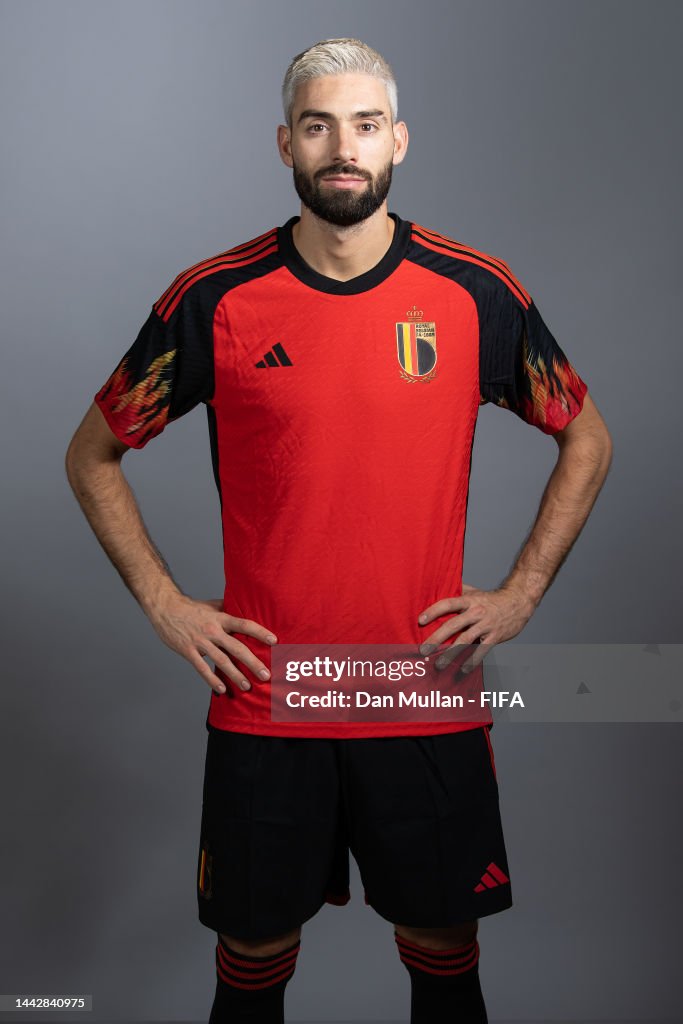 Yannick Carrasco of Belgium poses during the official FIFA World Cup ... Yannick Carrasco of Belgium poses during the official FIFA World Cup ...
