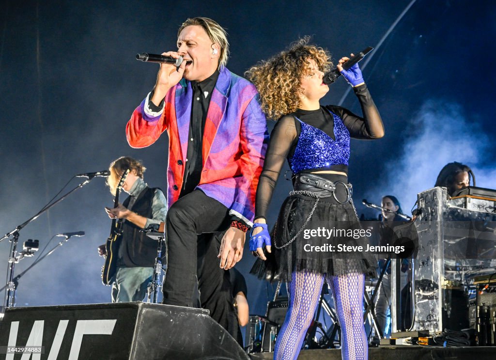 Win Butler And Régine Chassagne Of Arcade Fire Perform At Bill Graham