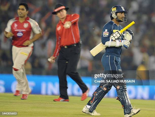 Deccan Chargers team captain and batsman Kumar Sangakkara walks to ... Deccan Chargers team captain and batsman Kumar Sangakkara walks to ...