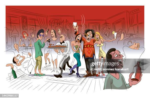 Party Living Room Background High Res Illustrations Getty Images