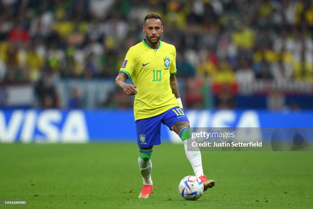 Neymar Of Brazil During The Fifa World Cup Qatar 2022 Group G Match