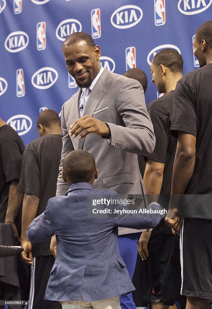Lebron James Receives The 2011 12 Kia Nba Most Valuable Player Award