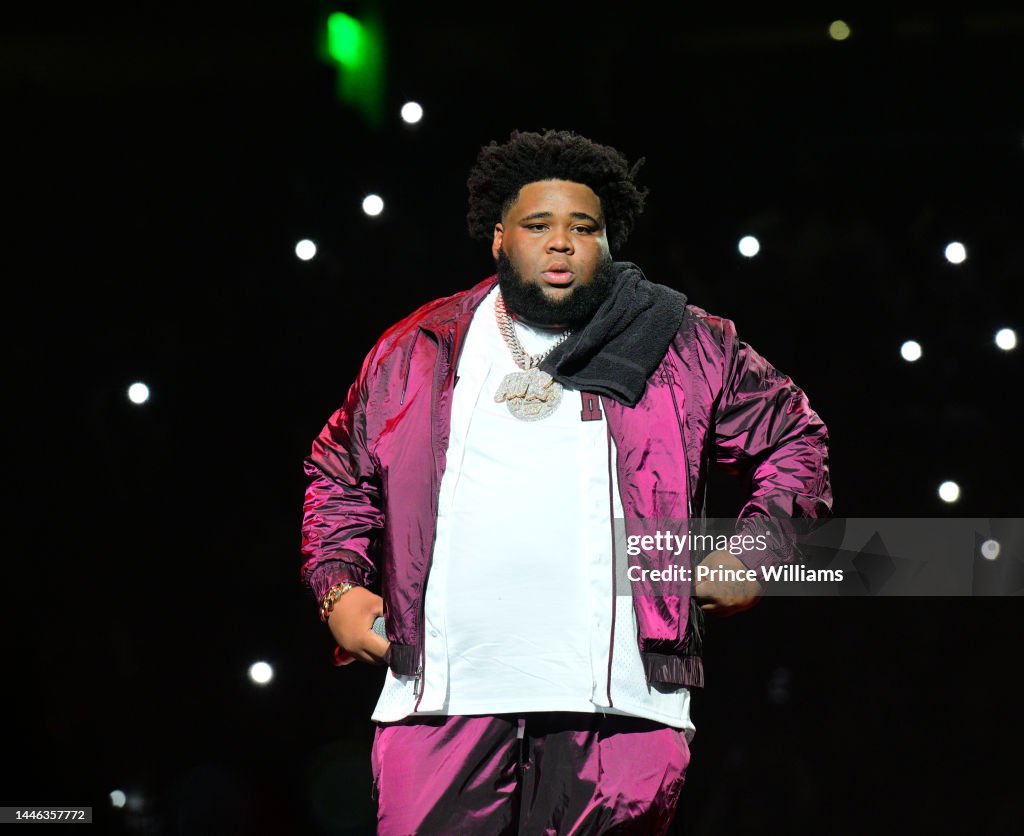 Rapper Rod Wave Performs Onstage During The Beautiful Mind Tour