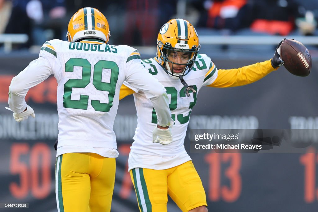 Rasul Douglas of the Green Bay Packers and Jaire Alexander celebrate ... Rasul Douglas of the Green Bay Packers and Jaire Alexander celebrate ...