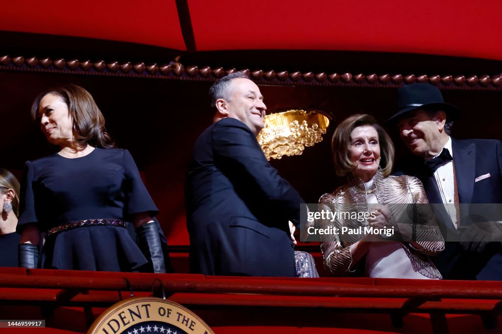 Kamala Harris Doug Emhoff Nancy Pelosi And Paul Pelosi Attend The