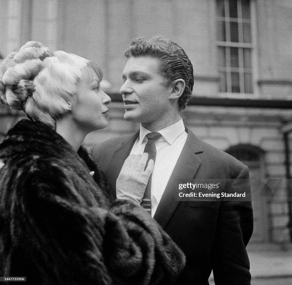 British Actress Anne Aubrey With Husband Derren Nesbitt Pictured In News Photo Getty Images