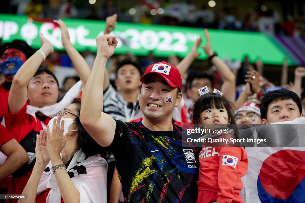 Korean Fans Celebrate During The Fifa World Cup Qatar 2022 Group H