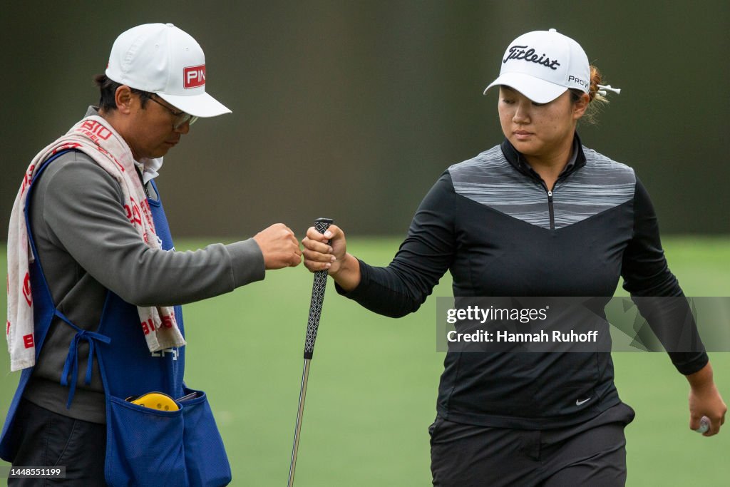 Soo Bin Joo Of The Republic Of Korea And Her Caddy Fist Bump After A News Photo Getty Images