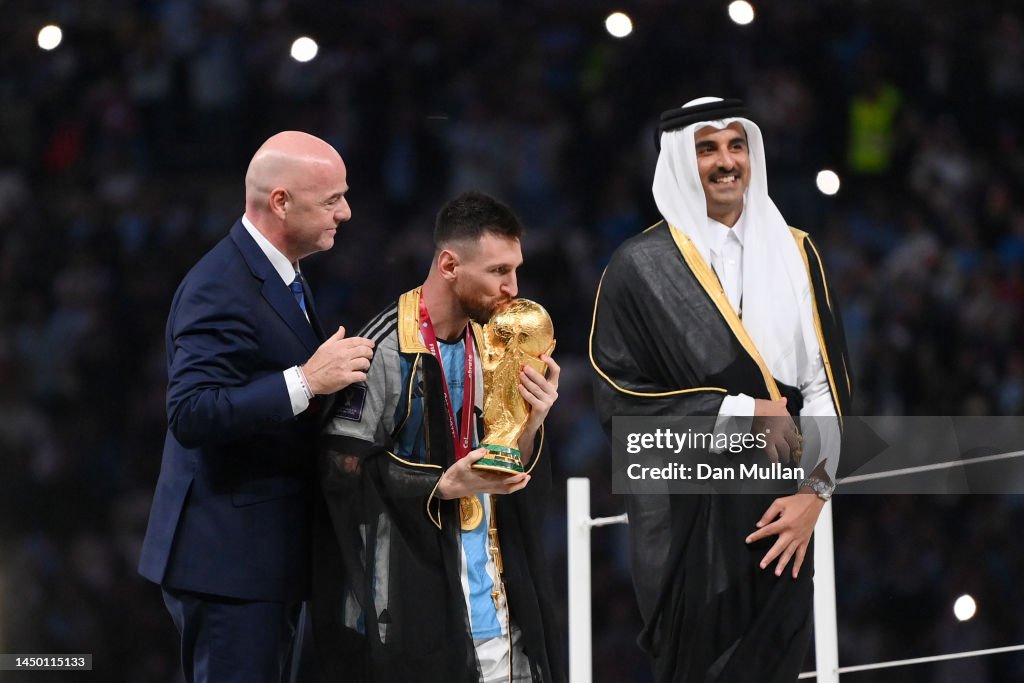 Lionel Messi Of Argentina Kisses The Fifa World Cup Qatar 2022 News