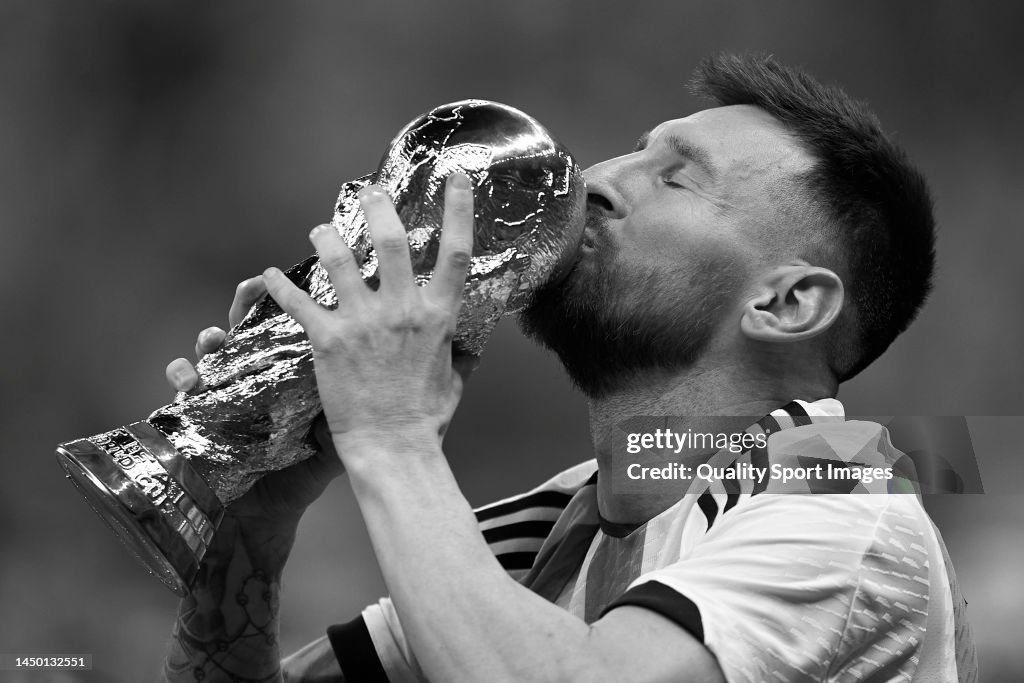 Lionel Messi Of Argentina Kisses The Fifa World Cup Qatar 2022 News