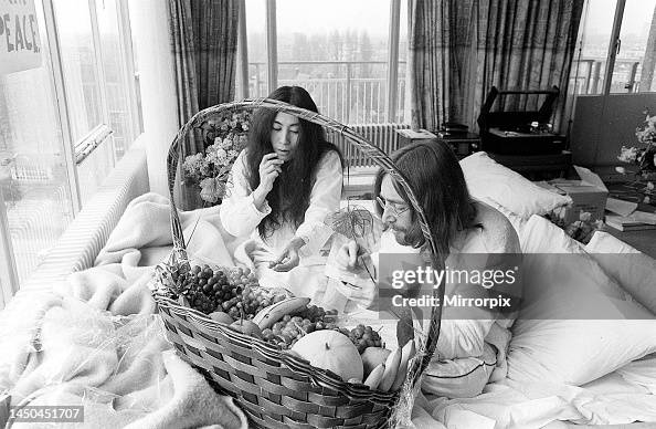 John Lennon And Yoko Ono At Their Bed In For Peace Taken At The News Photo Getty Images