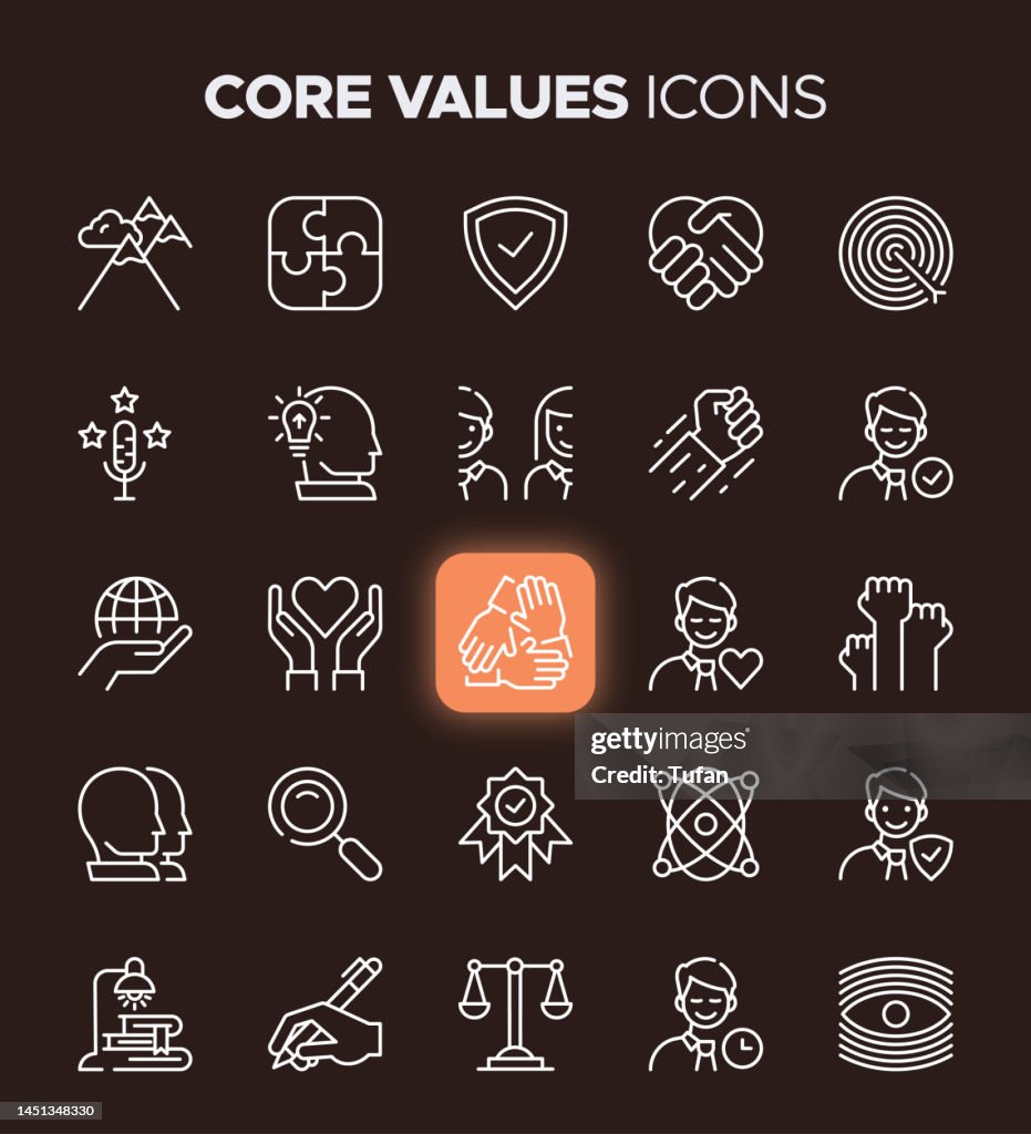 Core Values Related Icons Principles Beliefs Mission And More Symbols ... Core Values Related Icons Principles Beliefs Mission And More Symbols ...