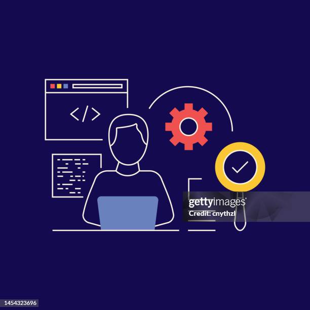 Code Developer Related Conceptual Vector Illustration Internet Coding Html Css High Res Vector