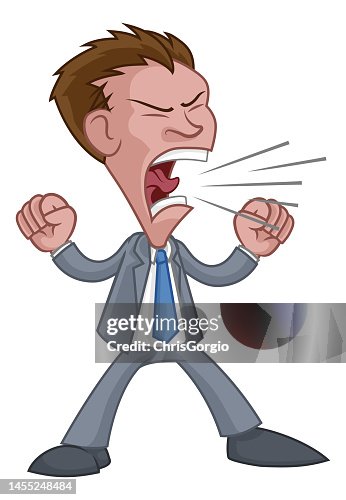 Angry Boss Business Man In Suit Cartoon Shouting High-Res Vector ... Angry Boss Business Man In Suit Cartoon Shouting High-Res Vector ...