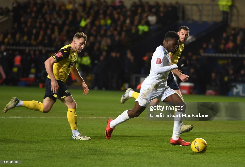 Eddie Nketiah Scores The 3rd Arsenal Goal During The Emirates Fa Cup