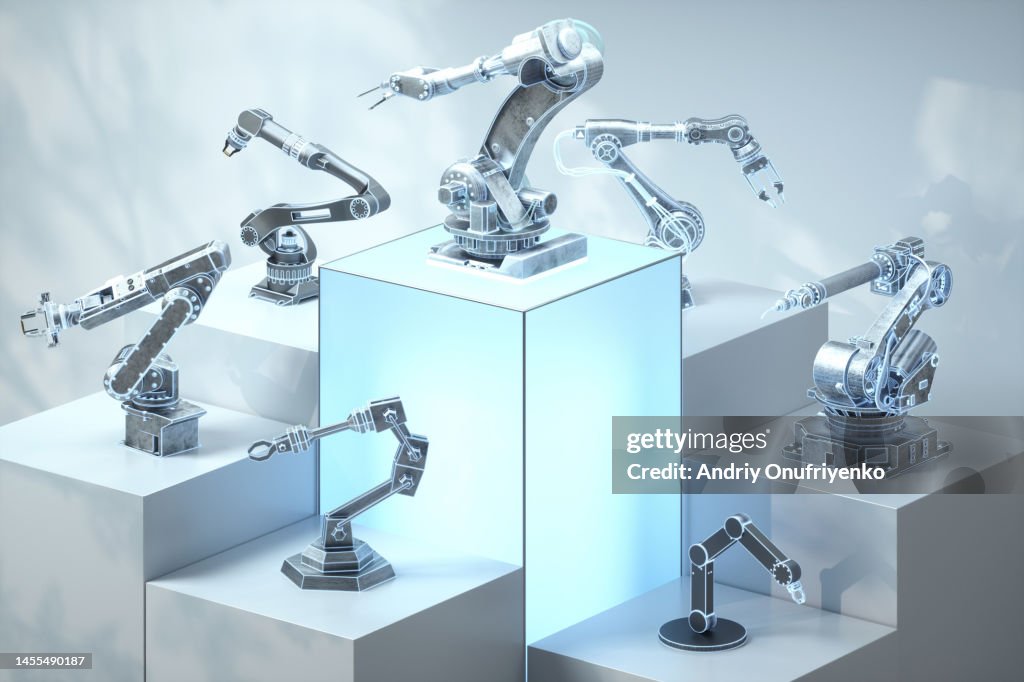 Robotic Arms Working Together High-Res Stock Photo - Getty Images Robotic Arms Working Together High-Res Stock Photo - Getty Images