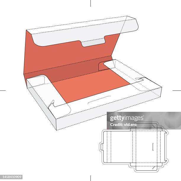 Slim retail box with blueprint 이미지 (1458410909) - 게티이미지뱅크