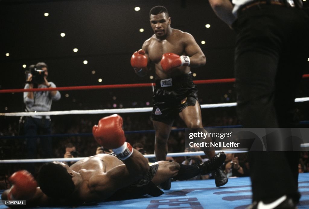 Mike Tyson After Making Round 2 Knockdown Of Trevor Berbick During